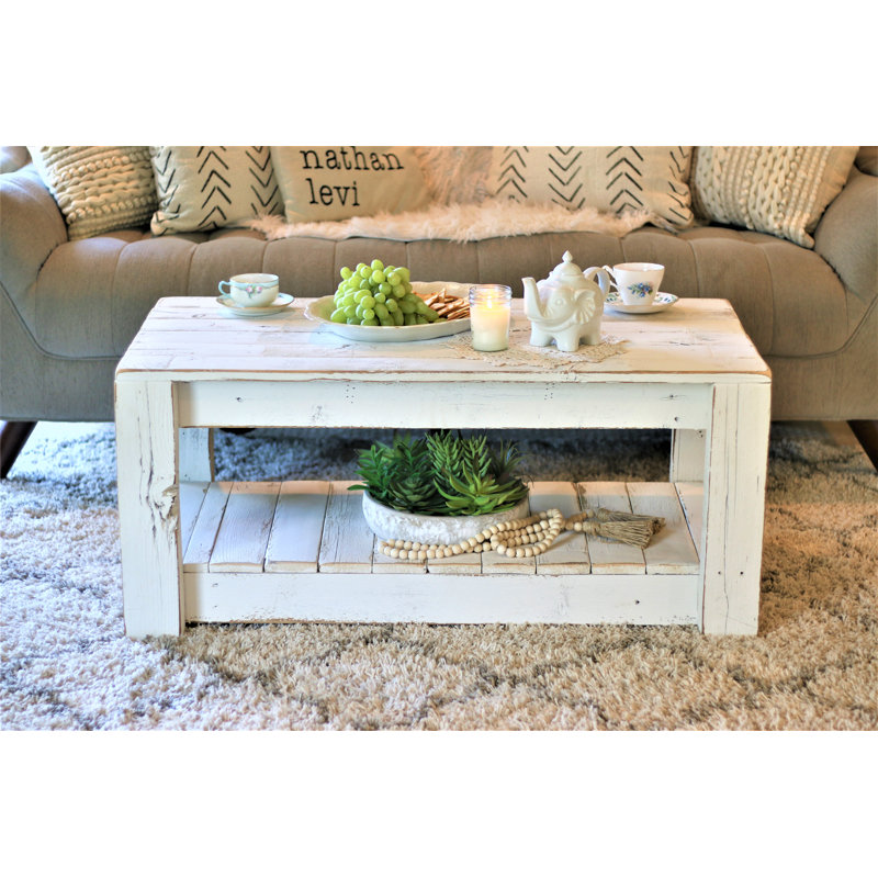 Easthampton Solid Wood Coffee Table Millwood Pines Color Solid White